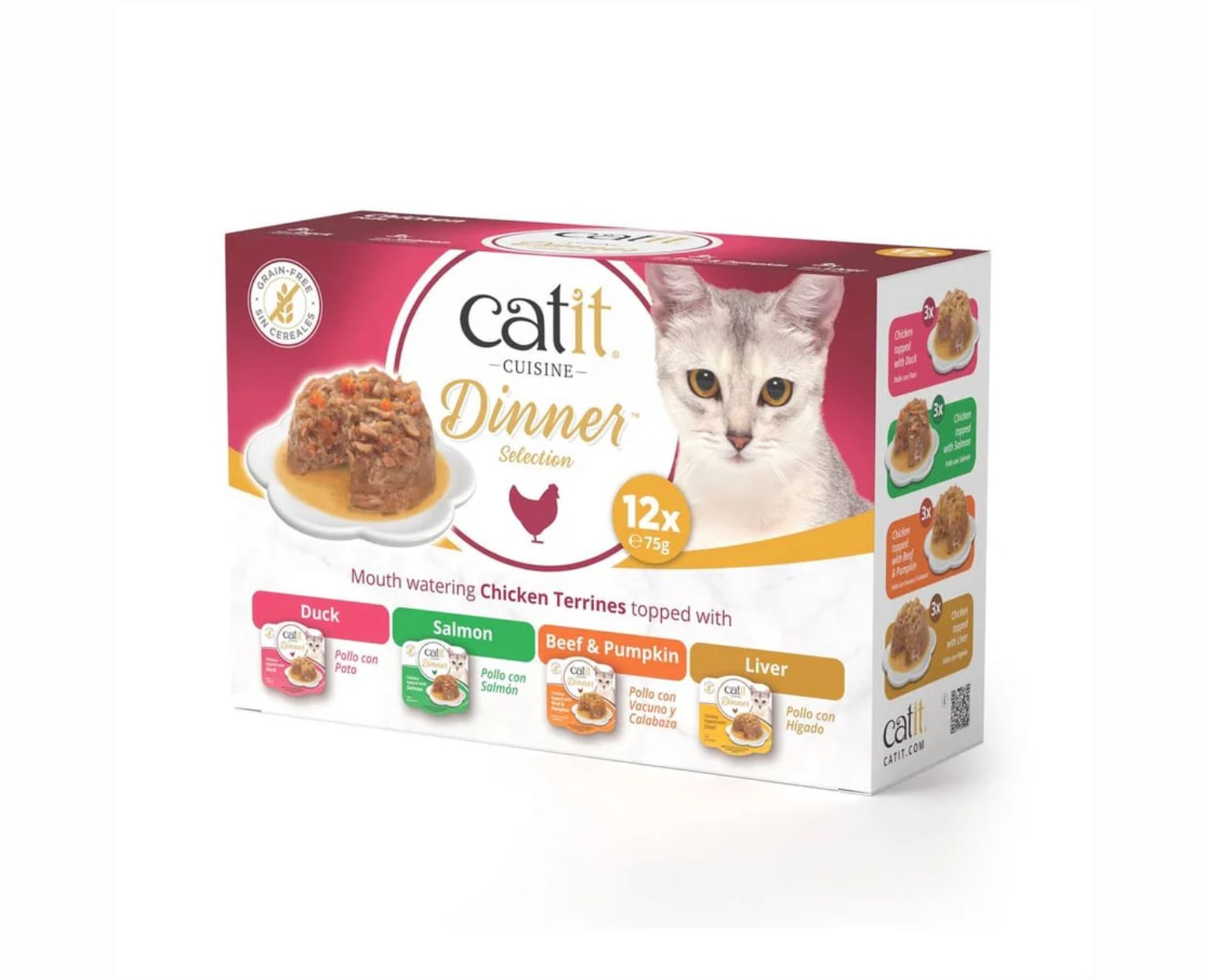 Catit Cuisine Dinner Pack Pollo 12×75 g | ConfortAnimal